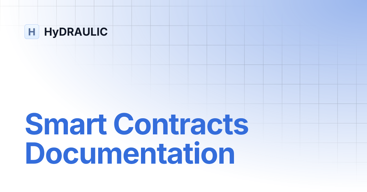 Smart Contracts Documentation | HyDRAULIC